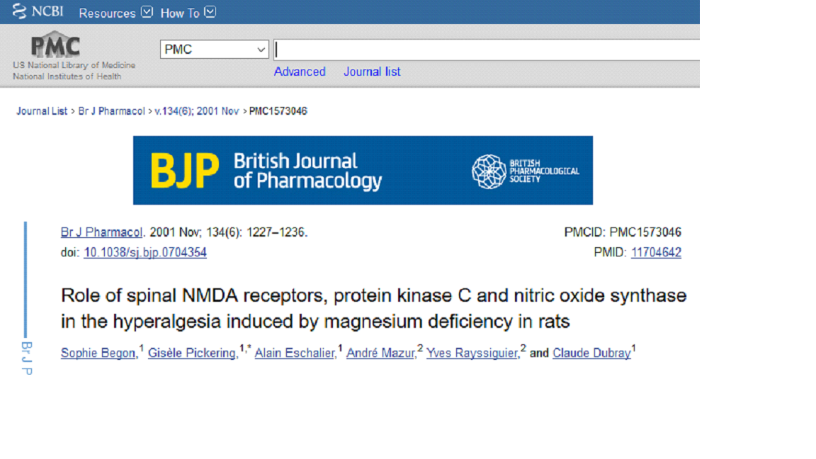Magnesium and NMDA Receptors – IBS, Fibromyalgia, CFS/ME – The Role of ...